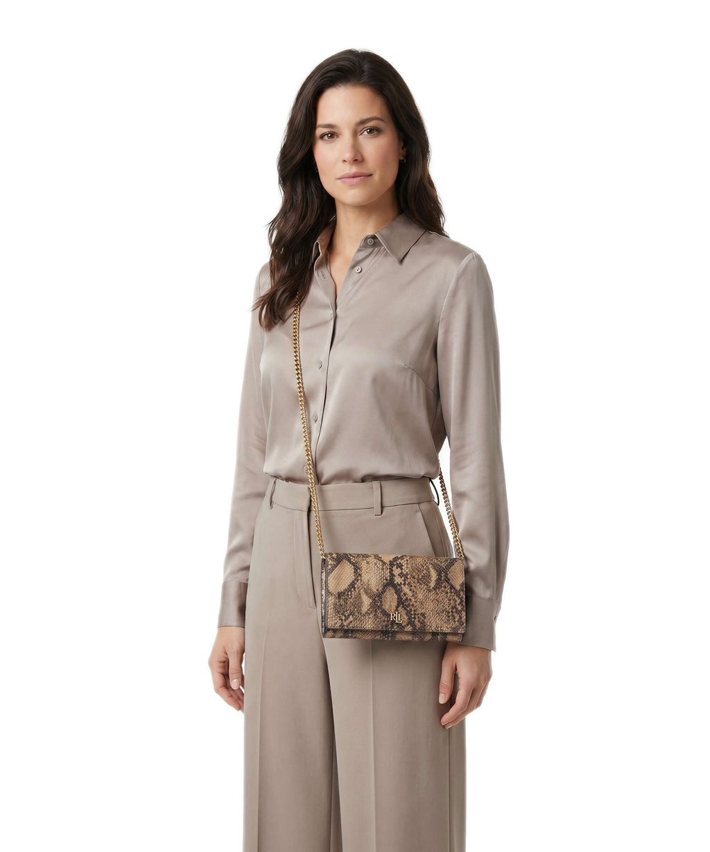 Lauren Ralph Lauren Adair II Large Portemonnee gebosseleerde rundleer ...